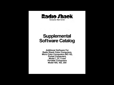 1988 Radio Shack Supplemental Software Catalog