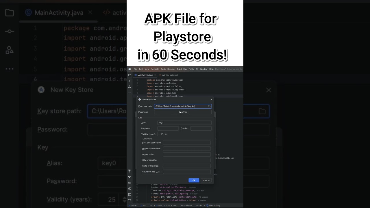 How to Generate Signed APK in Android Studio (Java) 🔐 | Quick & Easy!