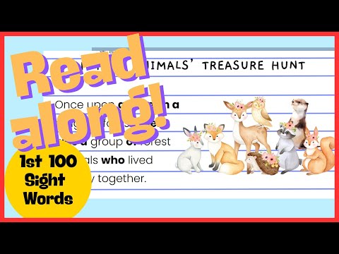 Forest Animals Treasure Hunt - Sight Words Story in English