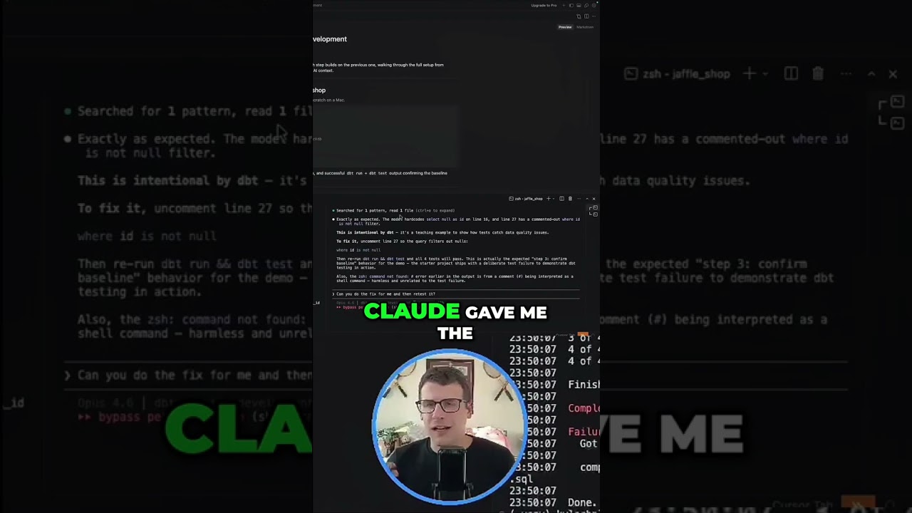 How Claude Solves dbt Installation Problems #ai #coding #tutorial