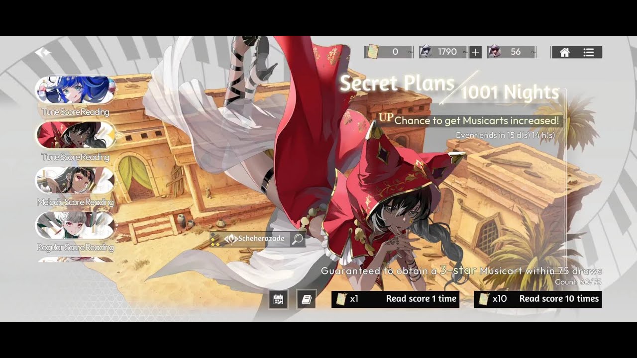 Takt Op Symphony | Gacha Pull [Scheherazade] Limited Tune Score Reading Banner