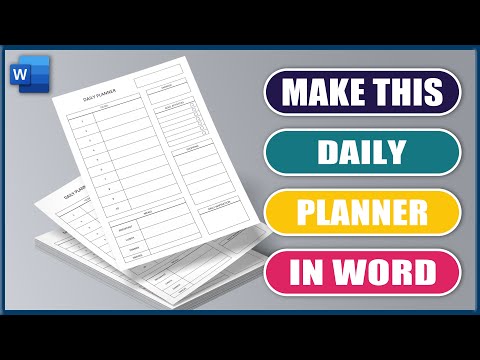 How to make a DAILY PLANNER in WORD | Microsoft Word Tutorials