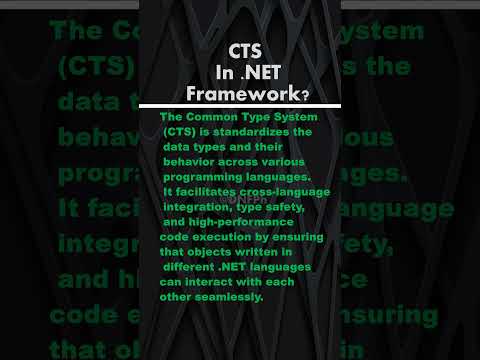 The Common Type System ( CTS ) In the DOT NET Framework | #dotnet ,#csharp