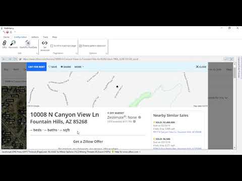 How to perform Keyword scraping of property addresses in Zillow and obtain corresponding data
