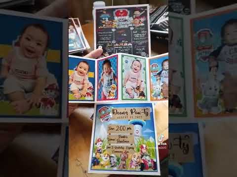 Pop Up invitation for birthday (Paw Patrol)