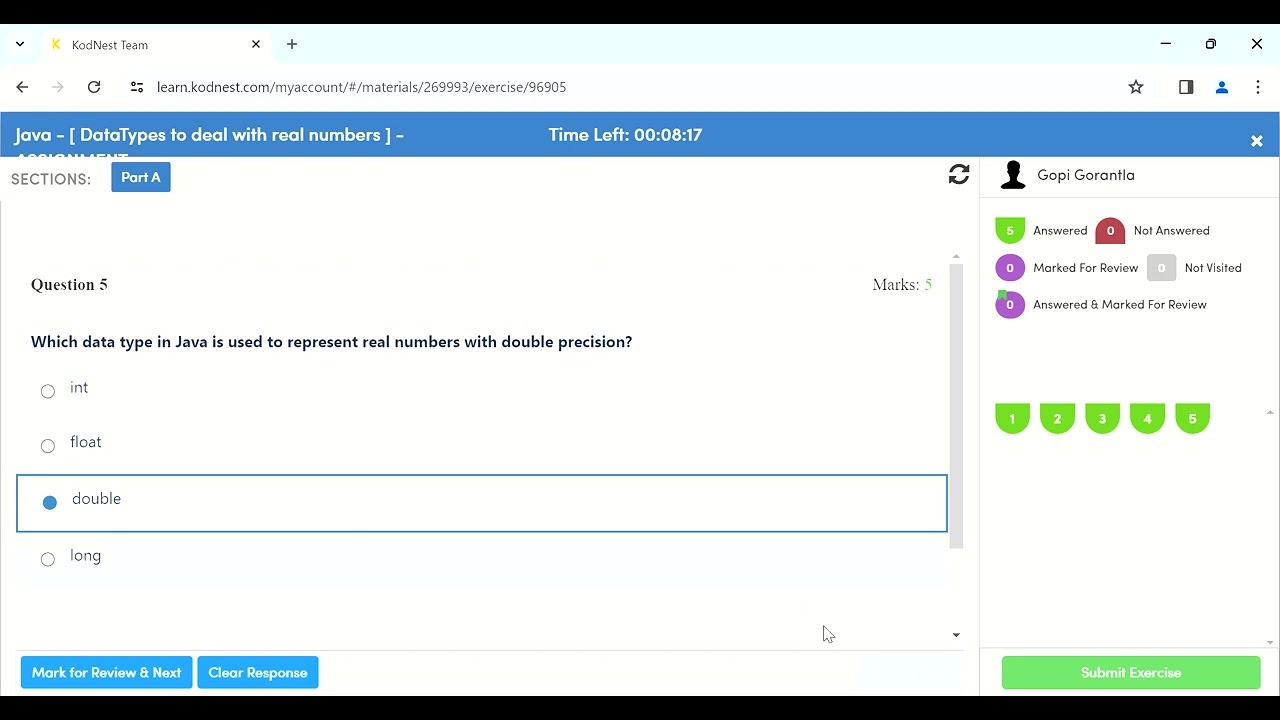 JAVA FULLSTACK DEVELOPMENT| Online Exercise | kodnest