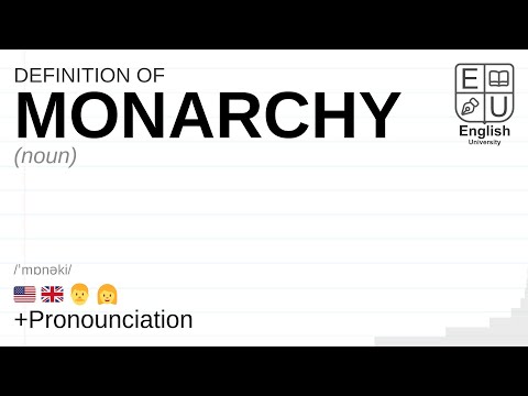 MONARCHY meaning, definition & pronunciation | What is MONARCHY? | How to say MONARCHY