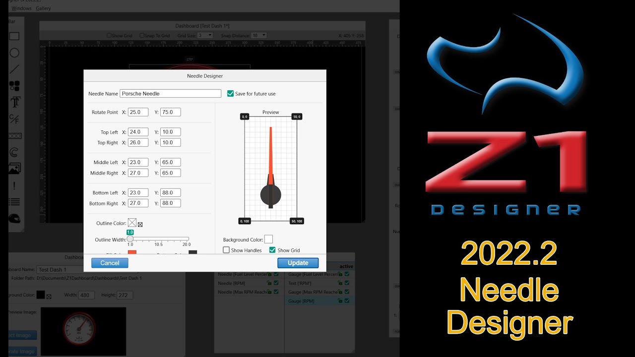 Z1 Designer   Creating Needles