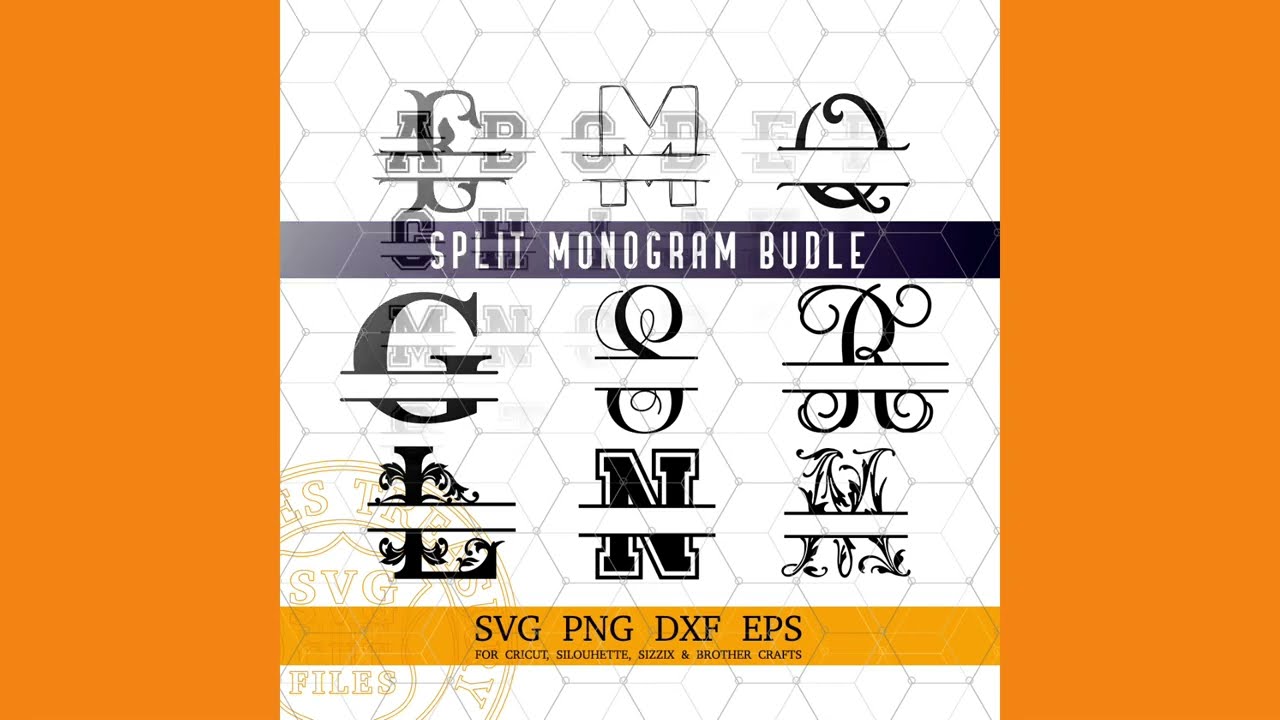 Monogram Font for Cricut - Svg Files on Etsy