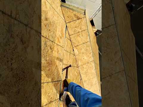 This is how we installed plywood in court 10, slowly, carefully and with good spirits.