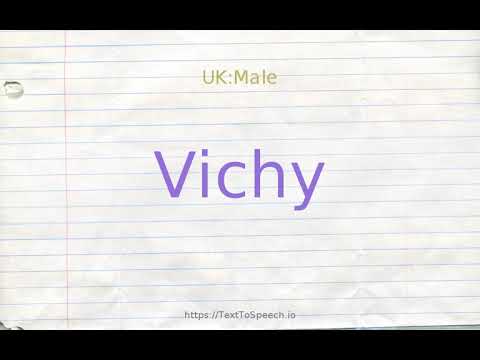 How to pronounce vichy