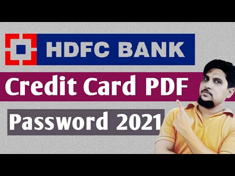 how to open hdfc credit card statement password