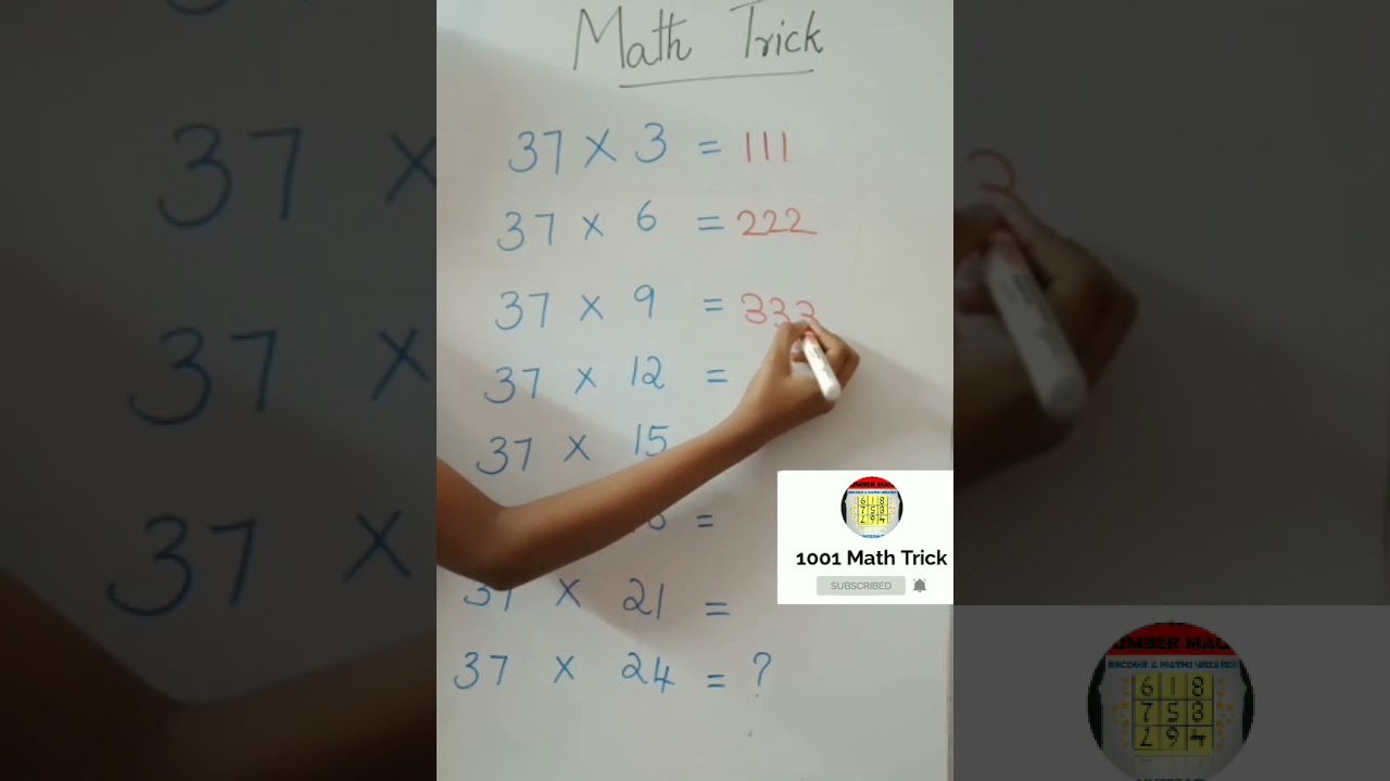 Multiply 37 by a number divisible by 3 Quickly | Multiplication karne ka sabse easy tarika