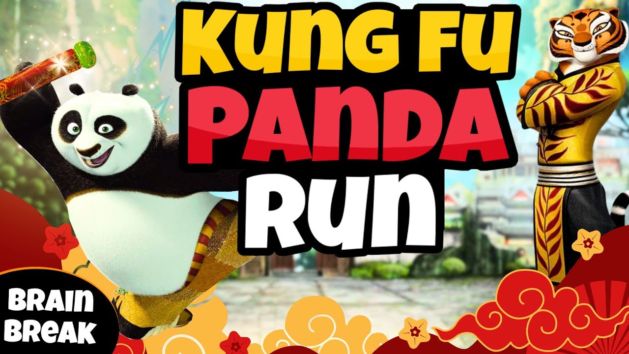 🐼 Kung Fu Panda Run 🐼 Fitness Run | Brain Break | GoNoodle Inspired