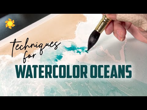 How to watercolor an ocean: Easy & Hard