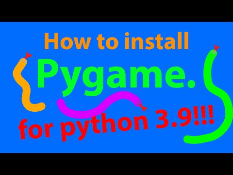 How to install pygame for python 3.9.