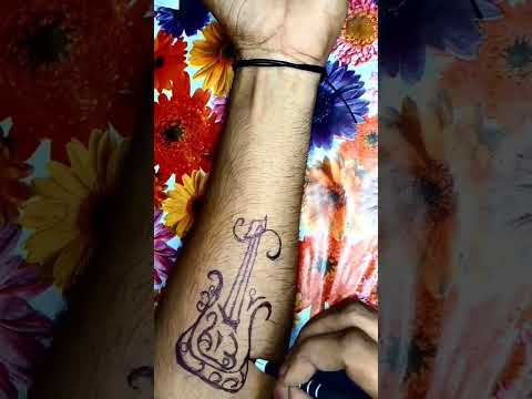 beautiful guitar tattoo part 1 ।। subscribe for more