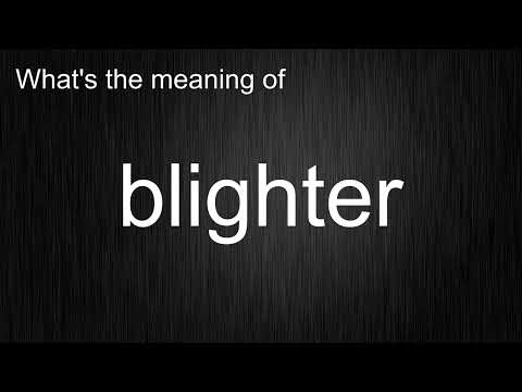 What's the meaning of "blighter", How to pronounce blighter?