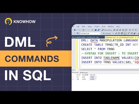 SQL DML (Data Manipulation Language) Commands : A Practical Approach