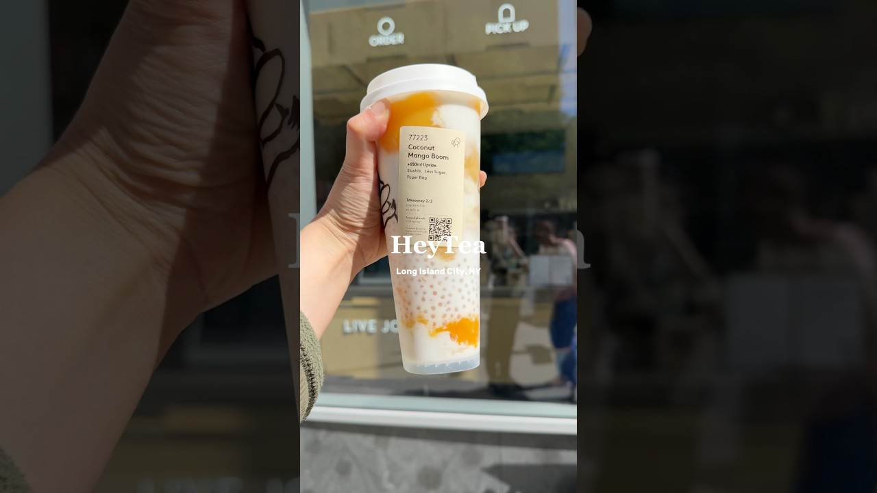 HeyTea: Coconut Mango Boom 🥭🧋😍😍😍 #boba #heytea #nyc #fruittea