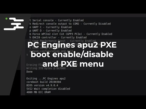 PC Engines apu2 PXE boot enable/disable and PXE menu
