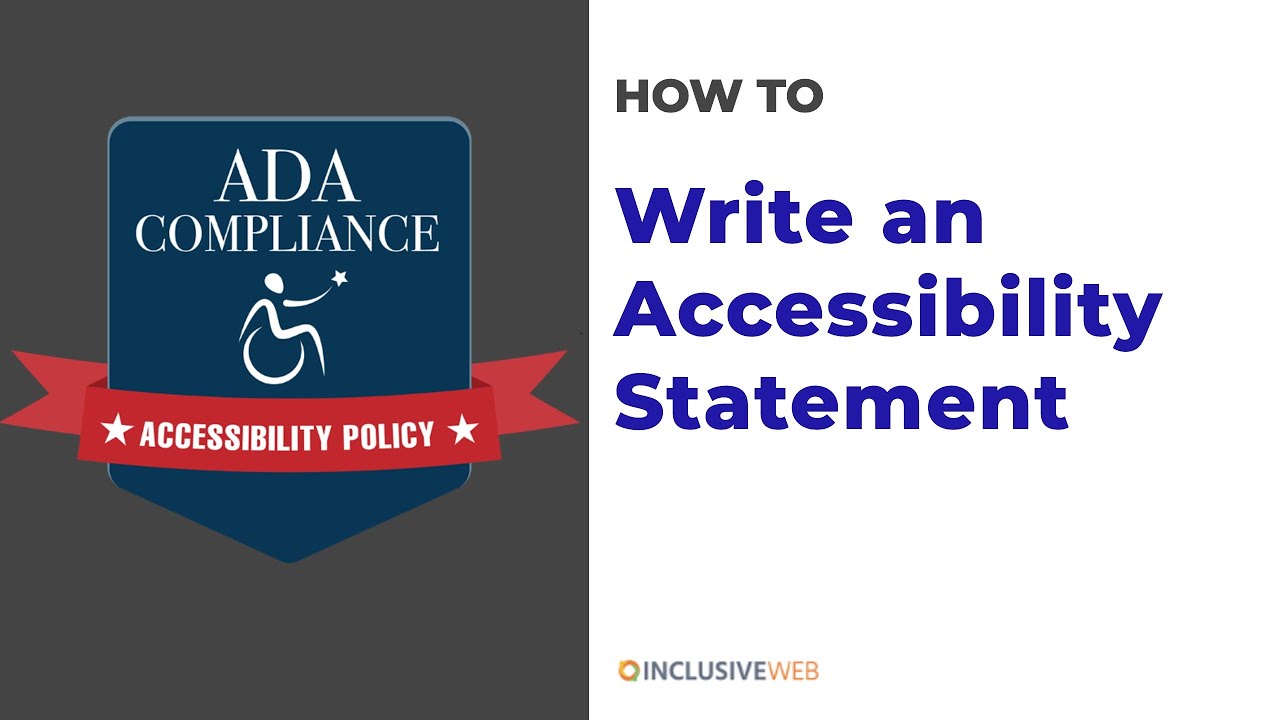 Digital Accessibility How to write a accessibility statement (2020)