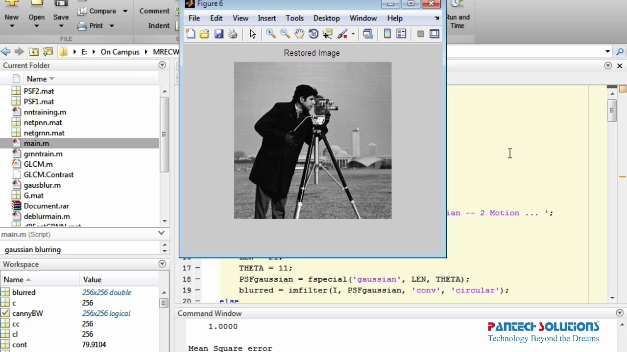 Blind Image Blur Estimation via Deep Learning using MATLAB