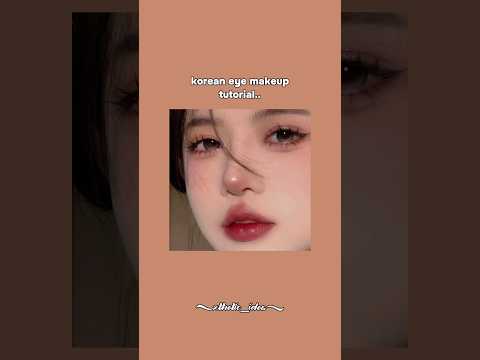 Korean eye makeup tutorial🤎🤍🩷 #love #korean #eyemakeup #tutorial