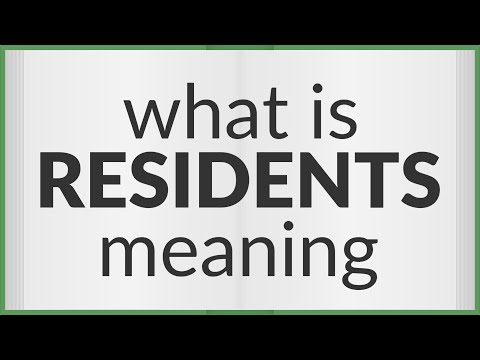 Residents | meaning of Residents