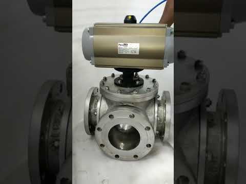 Pneutork 3 way ball valve 150mm