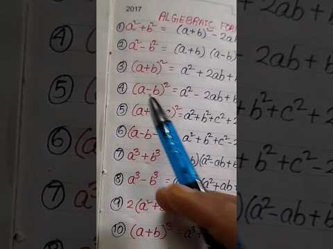 Tricks to learn Algebraic Identities#all useful algebraic identities#Full video watch on my channel