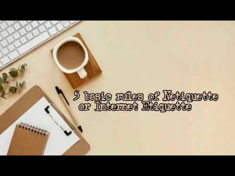 5 basic rules of Netiquette or Internet Etiquette