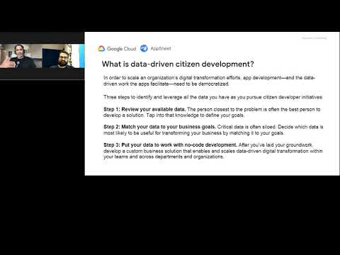 App Creator chat on data-driven citizen development