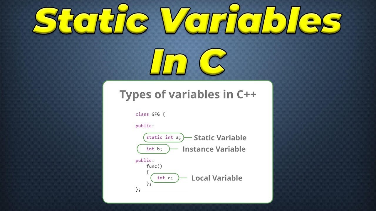 Static Variables In C Programming Language