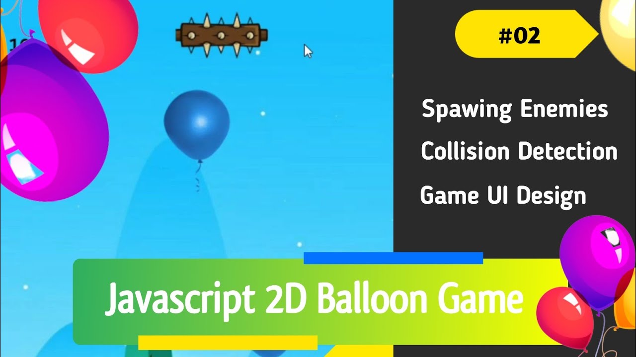 Balloon blaster game javascript project #02 | html css javascript | javascript game | canvas game
