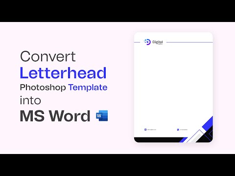 Convert letterhead photoshop template into MS Word