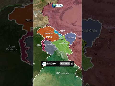 POK, Shaksgam Valley, Siachen Glacier, Aksai Chin and LPC, LAC Through Map Animation #jammukashmir