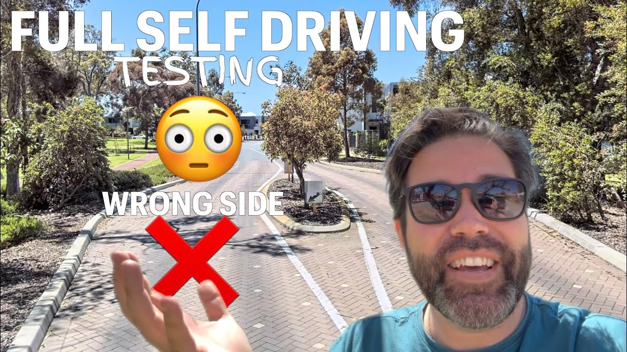 FSD Drives on WRONG SIDE OF ROAD?  😱 Let's Test