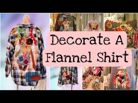 JAZZ UP AN OLD FLANNEL Bleach  /Patchwork & Critter Applique