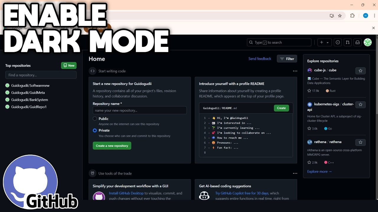 How to Enable GitHub Dark Mode - Full Tutorial