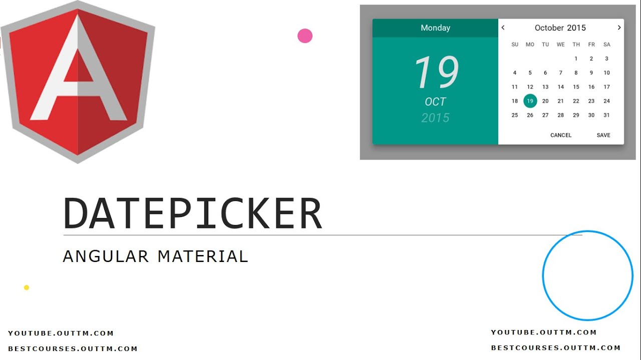Angular Material Datepicker (mat-datepicker). How to use angular material datepicker to show as html