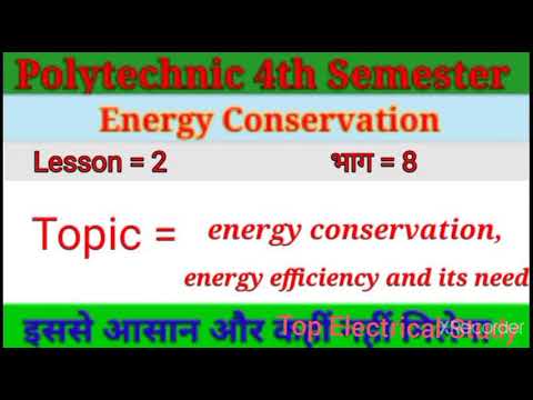 //. energy conservation, energy efficiency and its need // Lesson = 2 || भाग = 8 ll