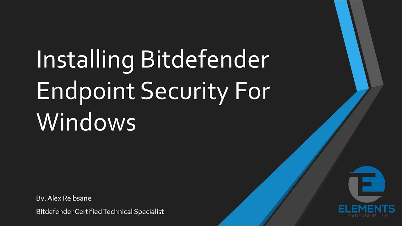 Installing Bitdefender Endpoint Security for Windows