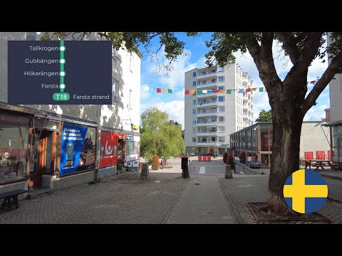 🇸🇪 Stockholm Mega Walk - Green Metro Line ALL stations -   [Farsta to Gubbängen] Part 1 (#619)