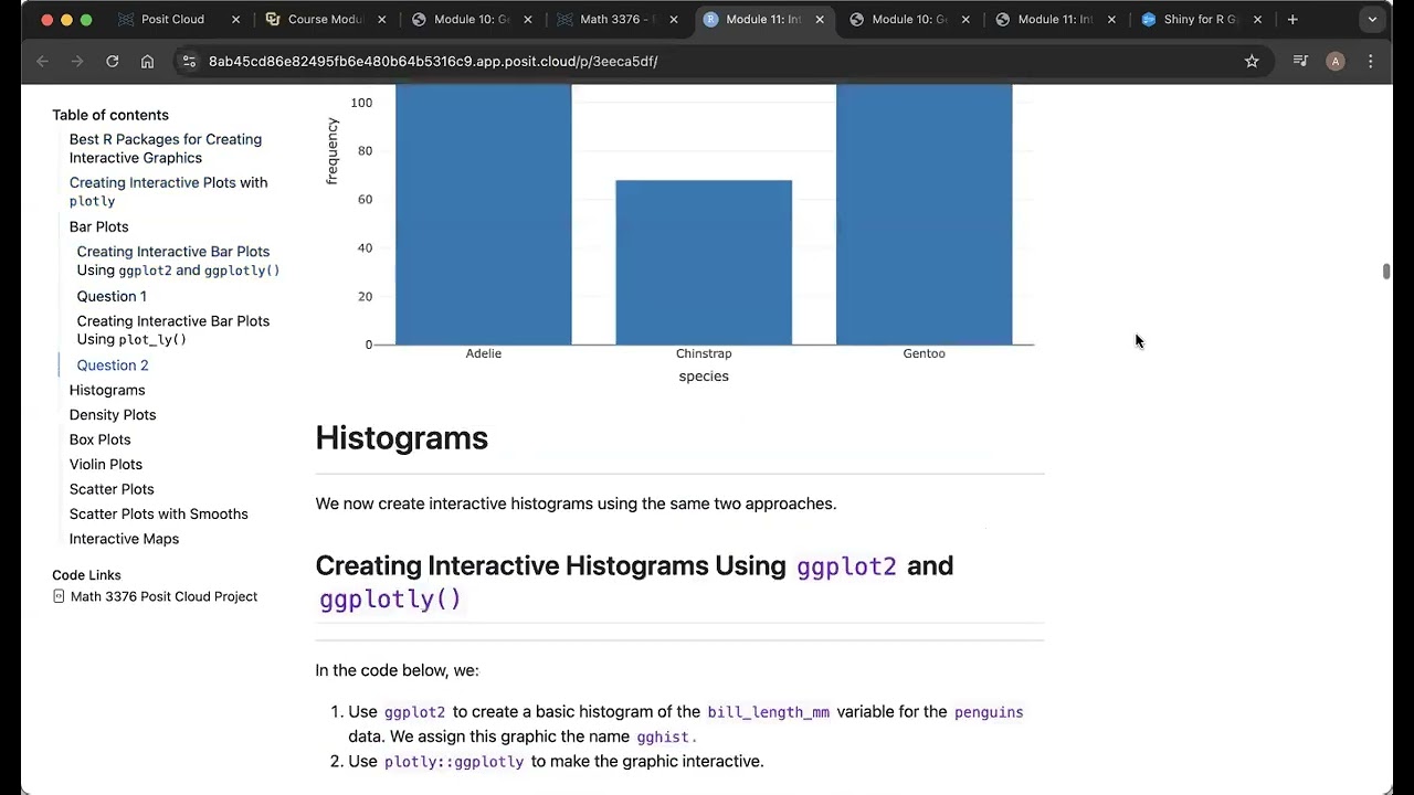 Rendering the Interactive Plot Quarto Lab to HTML