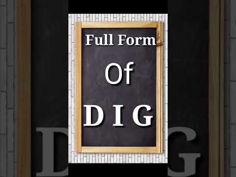 Full Form of DIG || What is the full Form of DIG