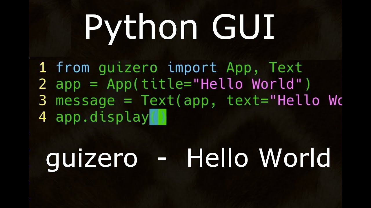 Python GUI with guizero - Hello World