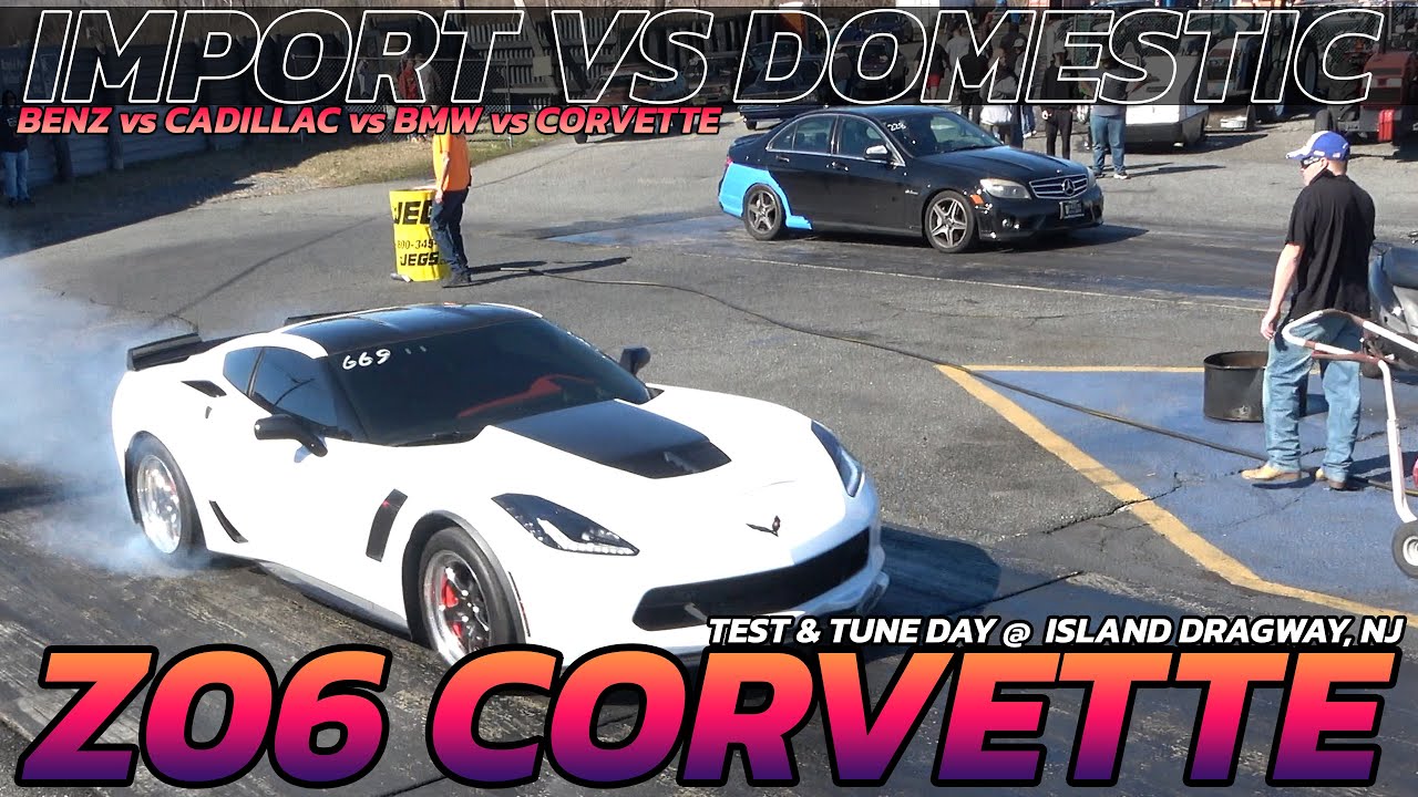 Raw Chevy Corvette Z06 Drags Mercedes, CTS-V, M4, and Z06, Someone Gets ...