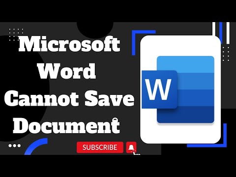 How to fix Microsoft Word Cannot Save Document In Windows 10