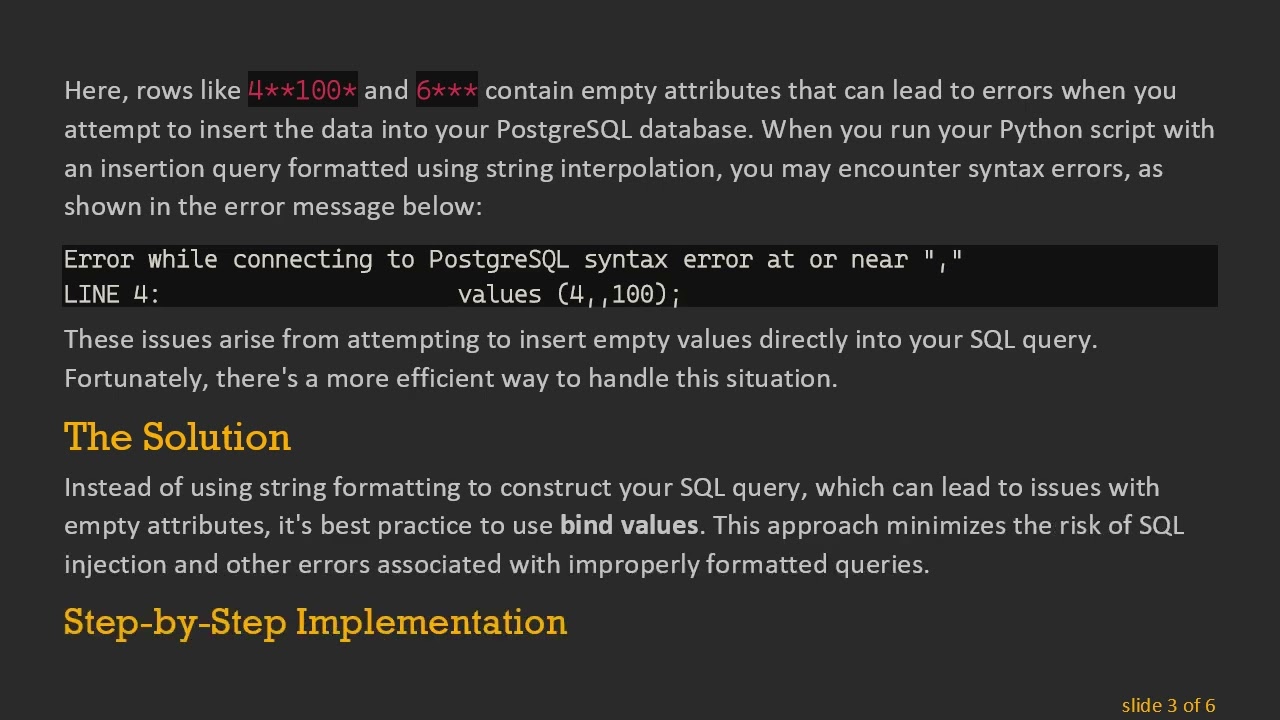 How to Upload Empty Attributes to PostgreSQL Database with Python